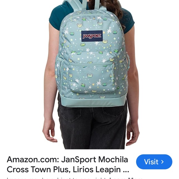 Jansport | Accessories | Jansport Mint Green Backpack With Frog Design ...